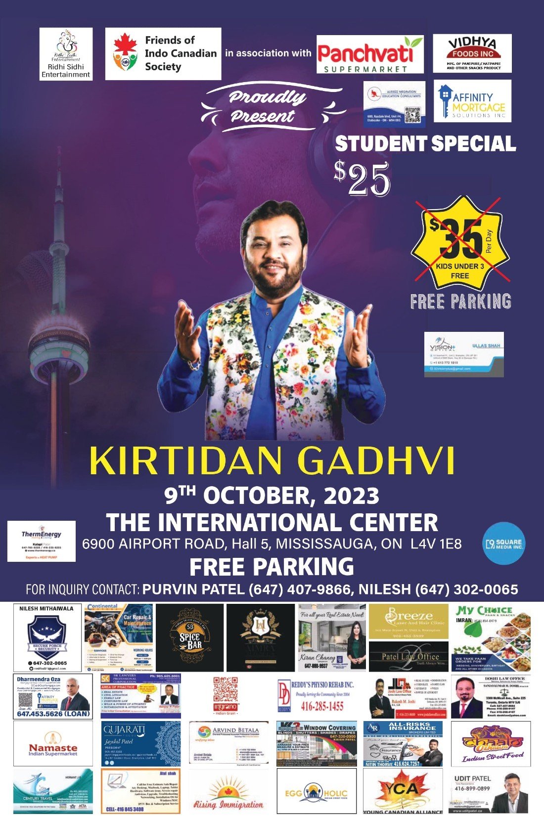 Navratri Garba With Kirtidan Gadhvi In Toronto On 9th October, The international center Hall-5 ...