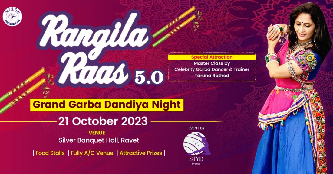 "Rageela Raas 5.0 “ : A Grand Authentic Garba Dandia Night - Punes Mini ...