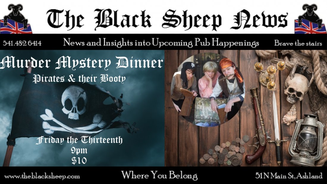 Murder Mystery Dinner with Dinner to Die For, The Black Sheep Pub ...