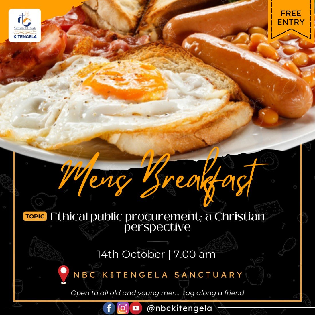 MENS BREAKFAST (young and old), Nairobi Baptist Church Kitengela - NBC ...