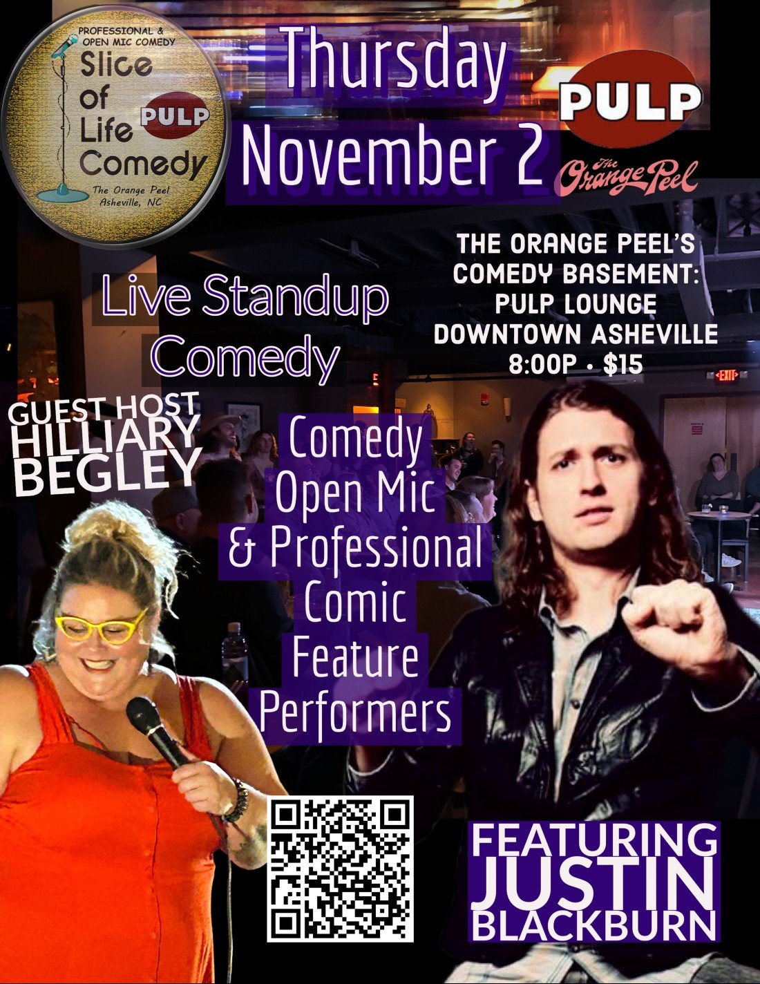 Slice of Life Comedy Open Mic & Feature Comedy at PULP, The Orange Peel ...