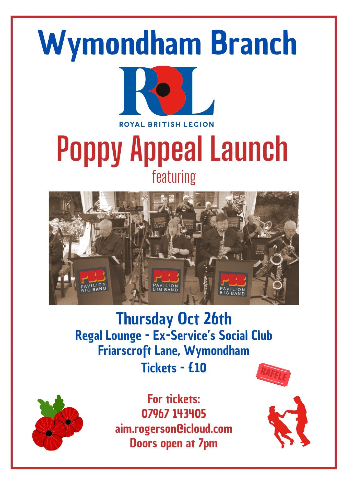 Poppy Appeal Launch Dance - Featuring Pavilion Big Band, Ex-Services ...