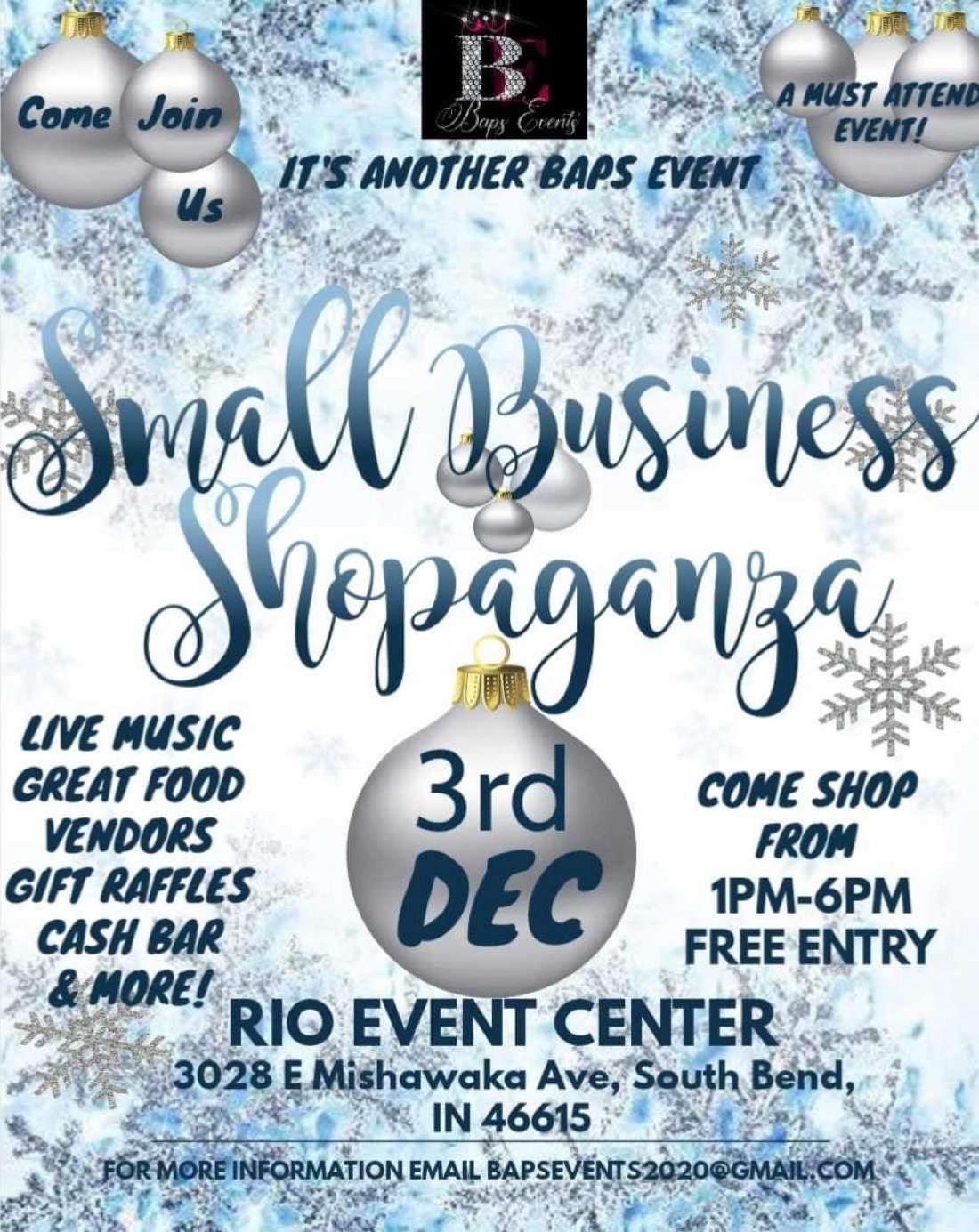 BAPS EVENTS SHOPAGANZA , Rio Park Events, South Bend, 3 December 2023 ...