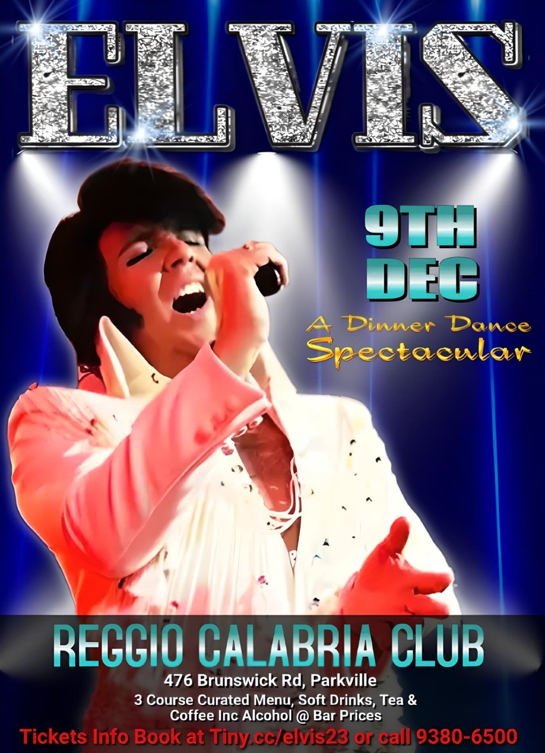 Marcus Jackson Elvis To The Extreme , Reggio Calabria Club, Melbourne ...