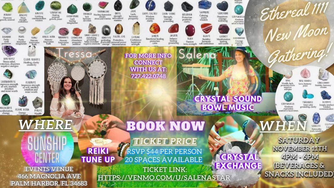 Ethereal 1111 New Moon Crystal Exchange Reiki Tune Up & Sound Bath with ...
