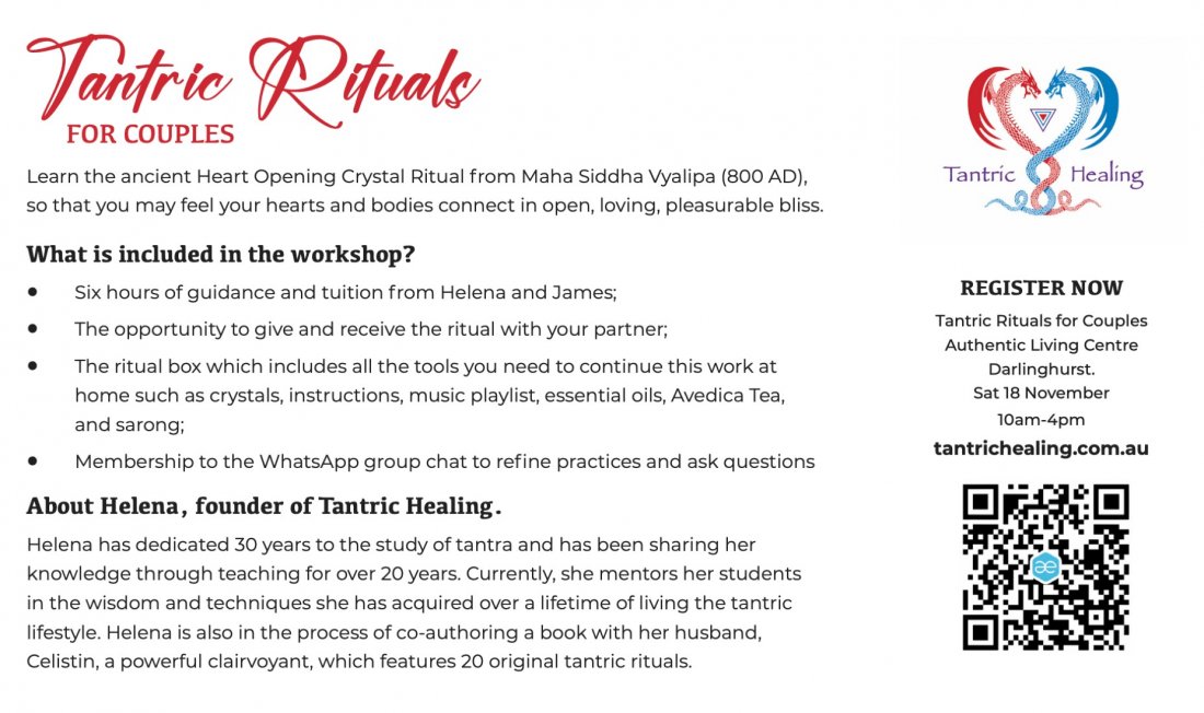 Tantric Rituals for Couples, The Authentic Living Centre, Surry Hills ...