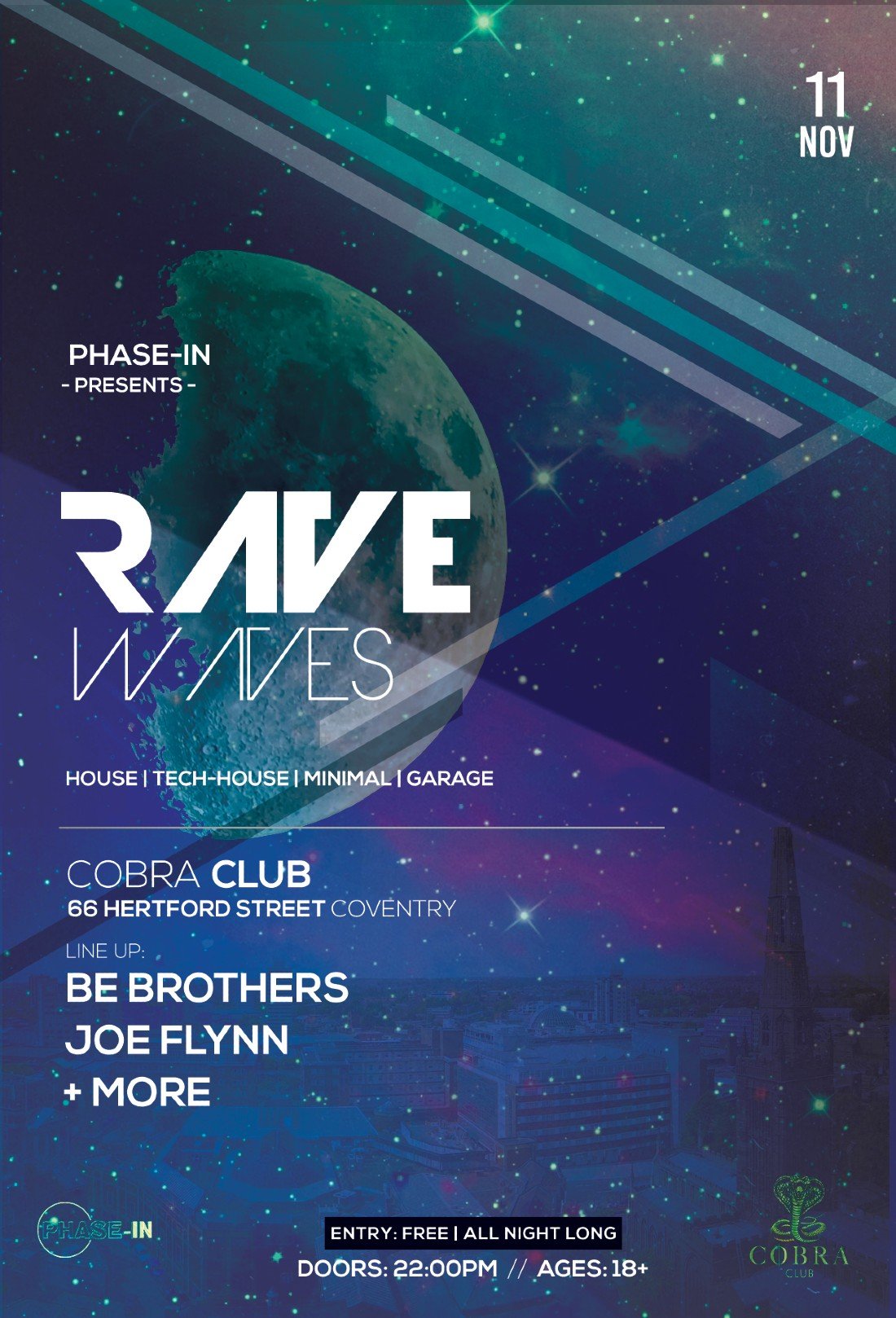 Phase-In presents: Rave Waves - Coventry, Cobra Club, Coventry, 11 November 2023 | AllEvents