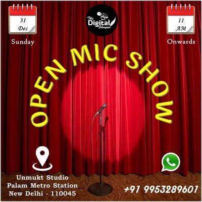 Poetry and Storytelling Open Mic in Delhi Tickets, Unmukt Studio, New ...