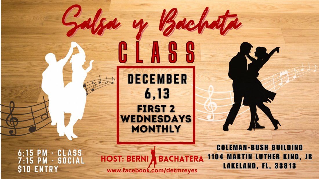 Salsa y Bachata Class ( Bachata), Lakeland Coleman-Bush Building ...