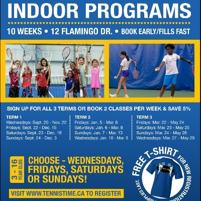 Kids Indoor Winter and Spring Tennis Programs Tickets, Kids Tennis Time, Halifax, January 5 2024 ...