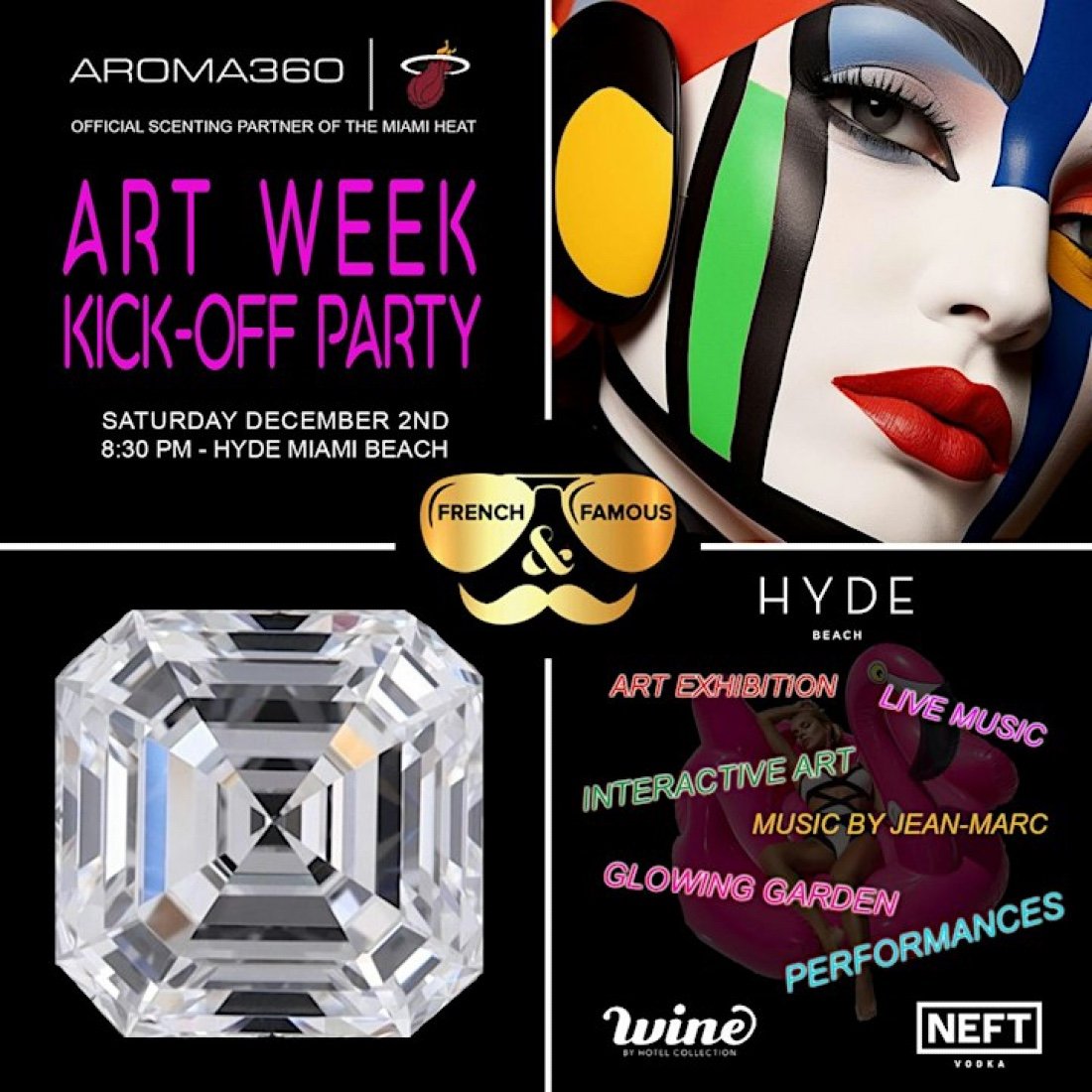 Aroma360 x Miami Heat ART WEEK KICKOFF PARTY by French and Famous, Hyde ...