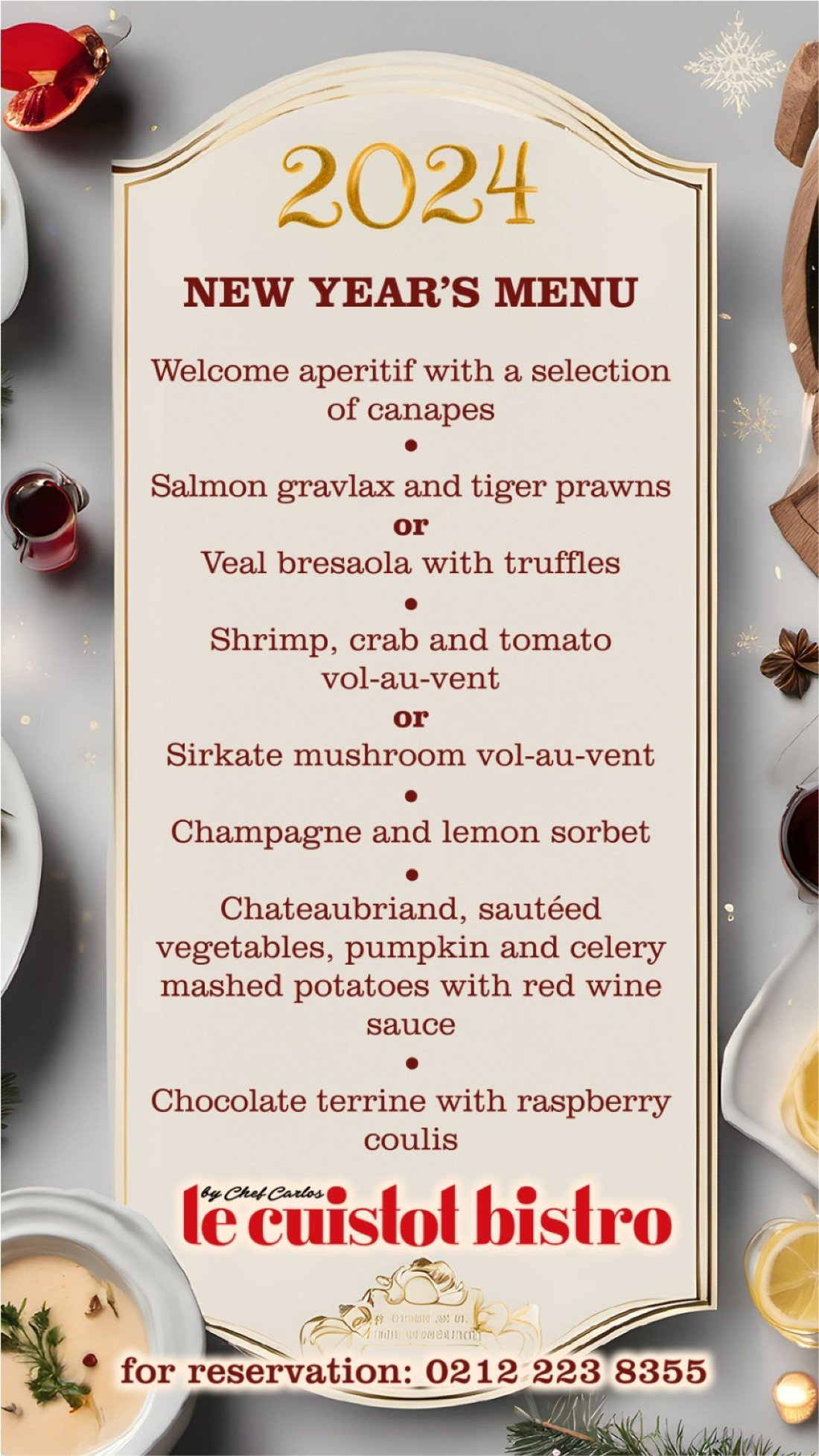 New years 2024, Le Cuistot Bistro by Chef Carlos, Istanbul, 31 December ...