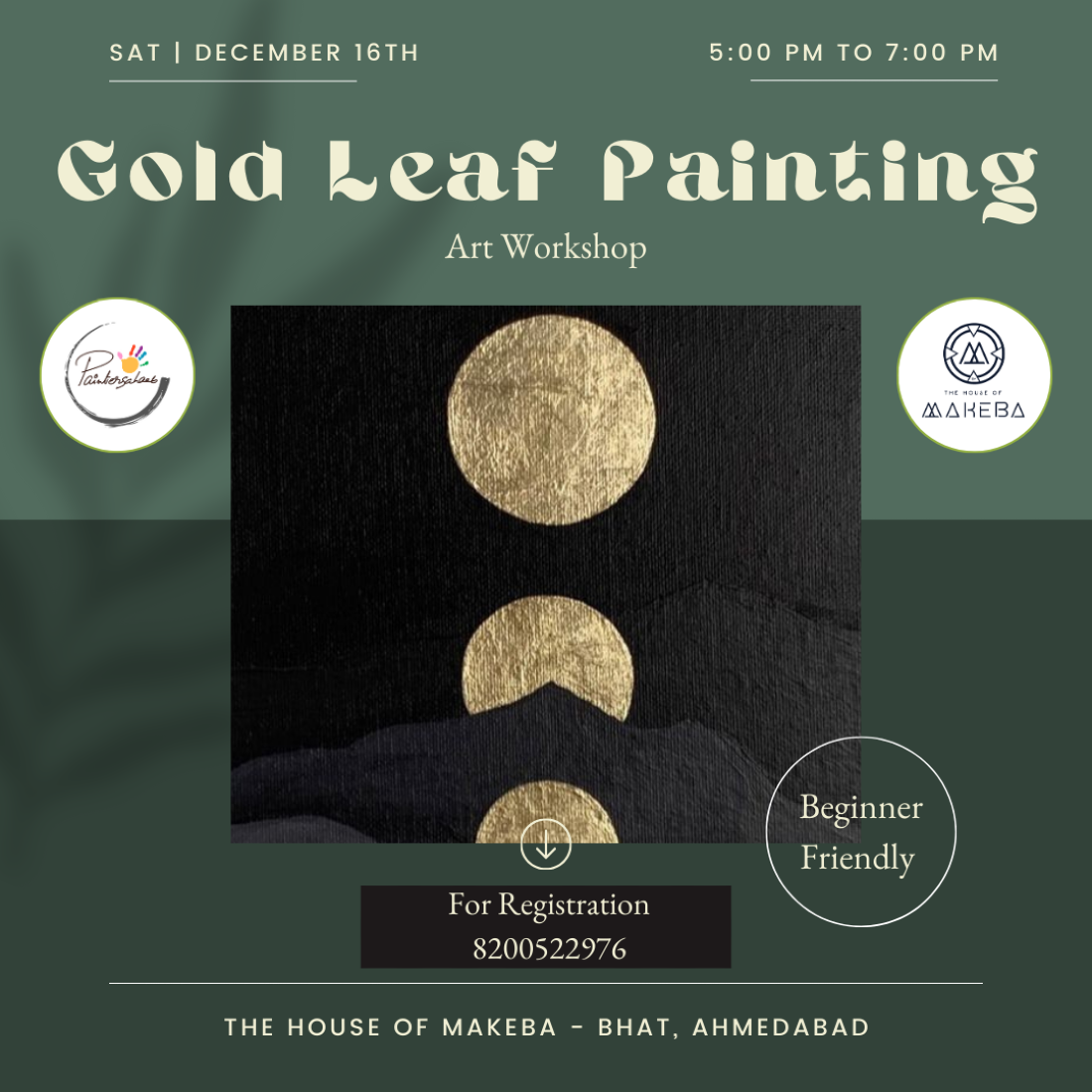 Gold Leaf Painting Workshop, The House of Makeba, Bhat, Ahmedabad, 16 ...