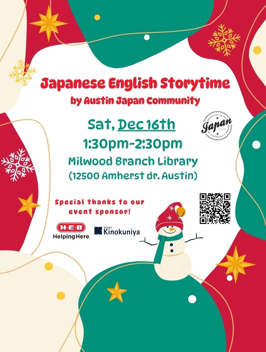 Japanese English Storytime by Austin Japan Community, Milwood Branch ...