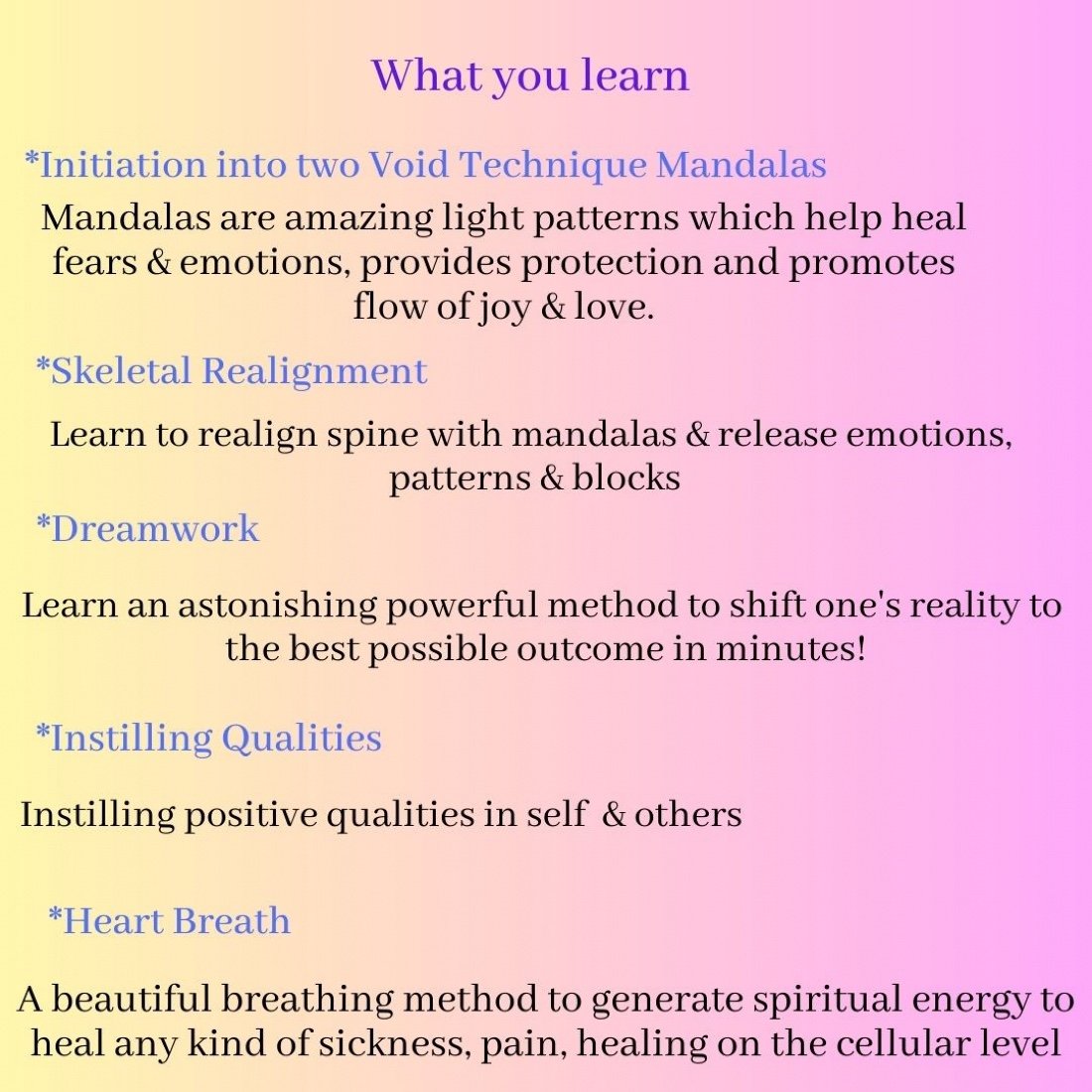 Void Technique Module A Class, December 20 to December 23 | Online ...