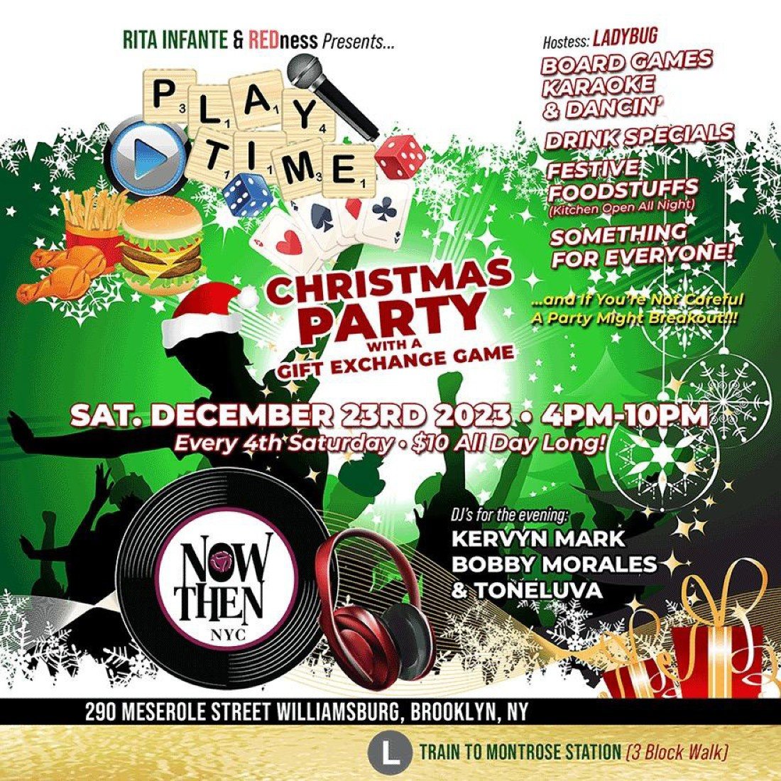 PLAYTIME: Music, Dance, Games, Karaoke, Food, Fun! , Now And Then NYC ...