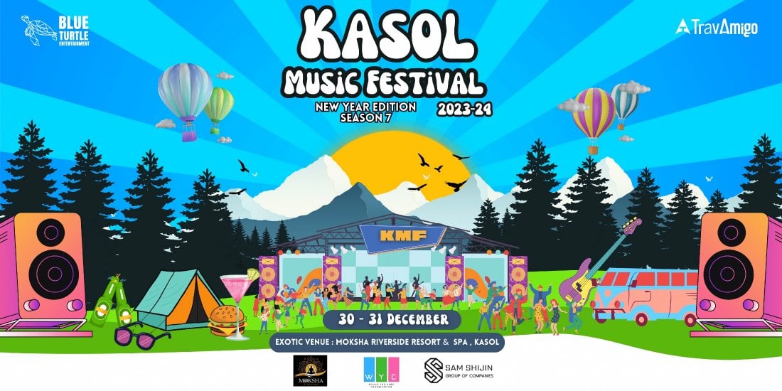 Kasol Music Festival™️ New Year Eve 2024 I Season 7 | NY 2024, Moksha ...