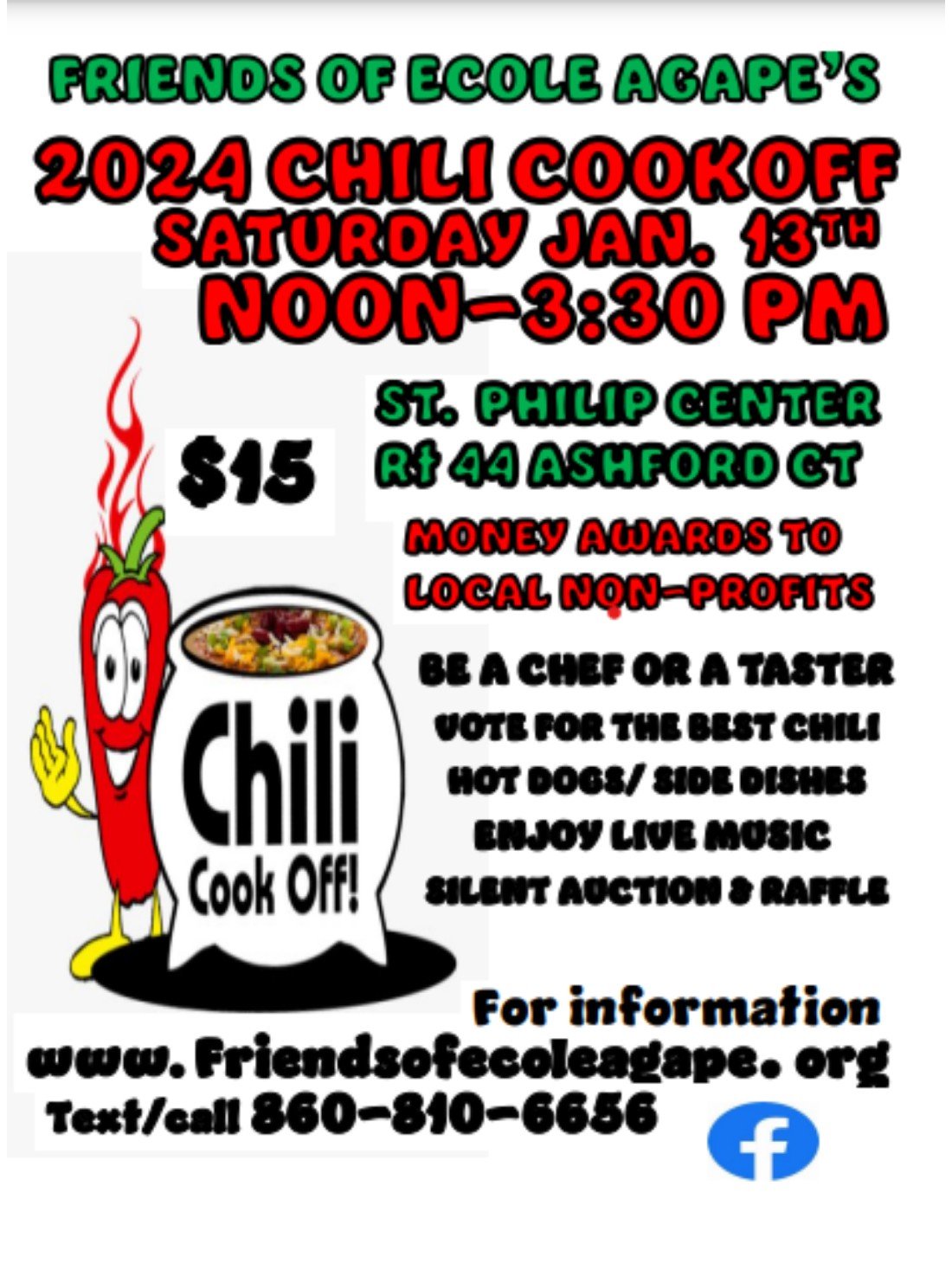 2024 Chili Cook-Off, St. Philip-Apostle Church, Ashford, 13 January ...