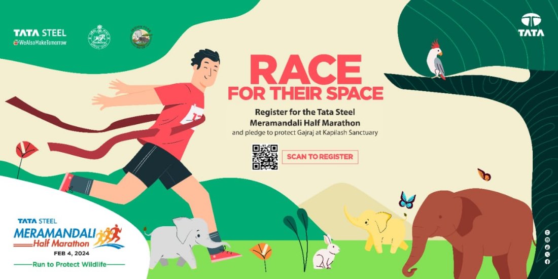 Tata Steel Meramandali Half Marathon 2024, kapilash sanctuary ...