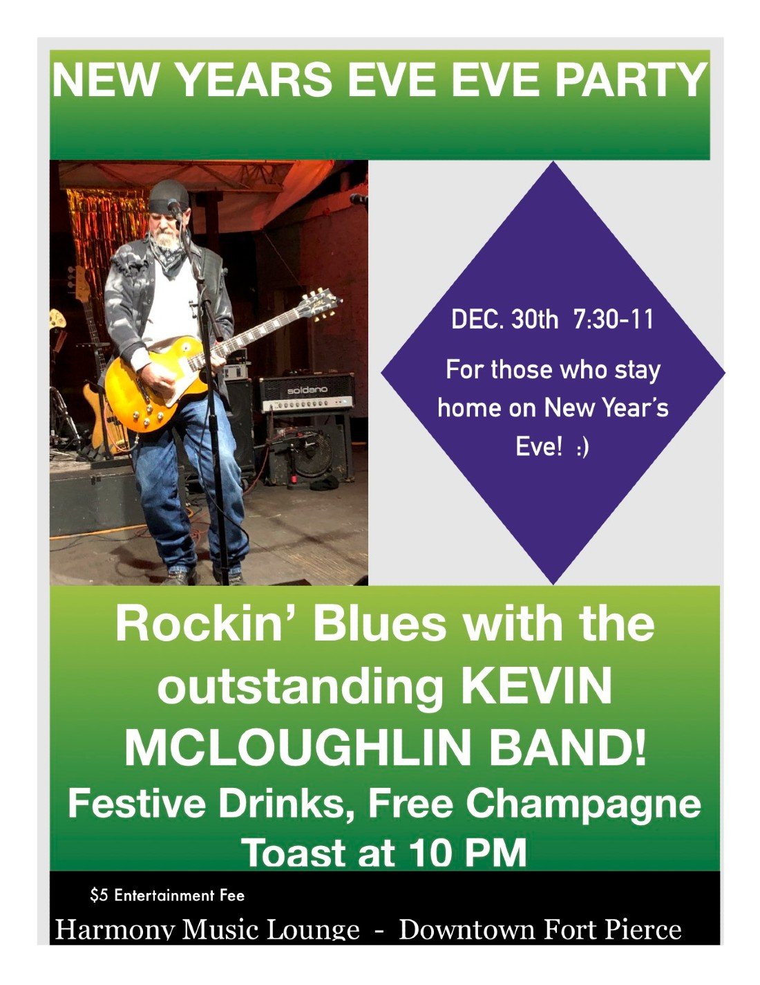 New Years Eve Eve Party : With the Kevin McLoughlin Band, HARMONY Music ...