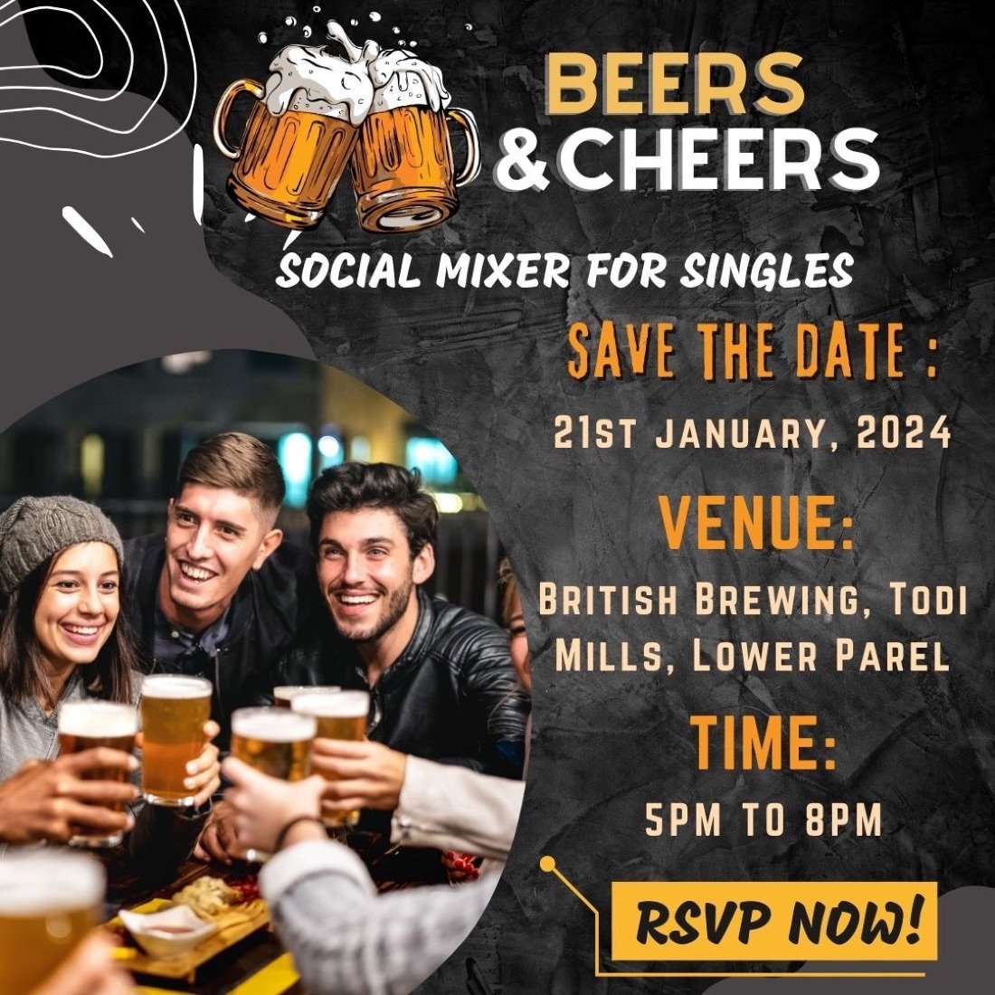 Beers and cheers social mixer for singles, British brewing company ...
