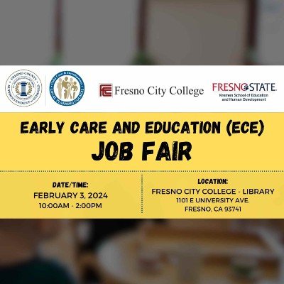 2024 Early Care and Education (ECE) Job Fair Tickets, Fresno City ...