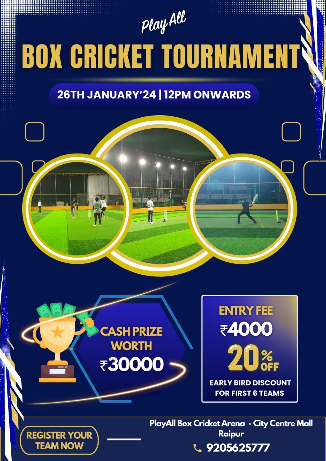 PlayAll Box Cricket Tournament - Raipur, PlayAll Box Cricket Arena ...