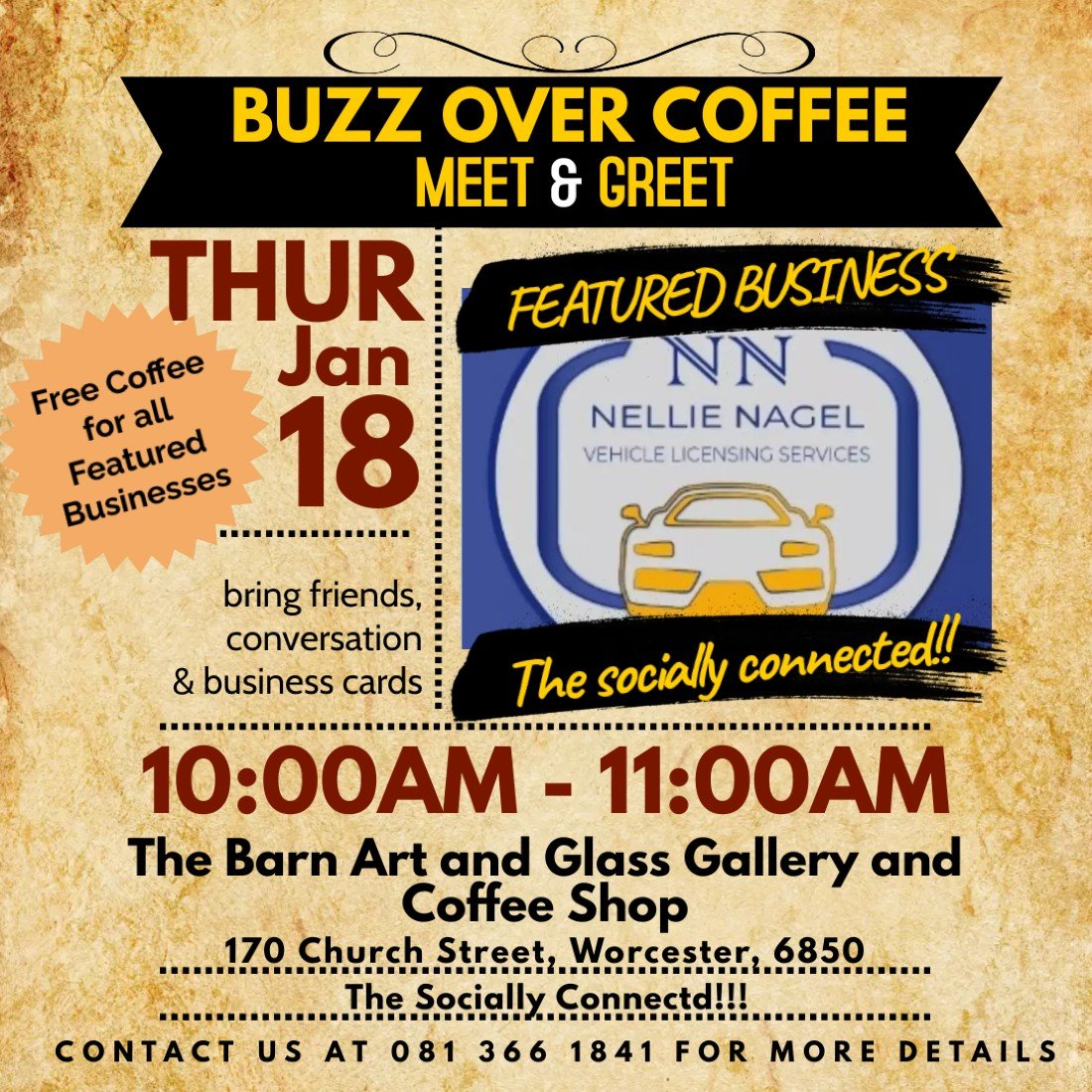 Buzz over Coffee - Meet & Greet, The Barn Art and Glass Gallery and ...