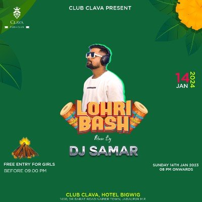LOHRI NIGHT SUNDAY SPECIAL 14 JAN 2024 DJ SAMAR PATEL Tickets, Bigwig ...