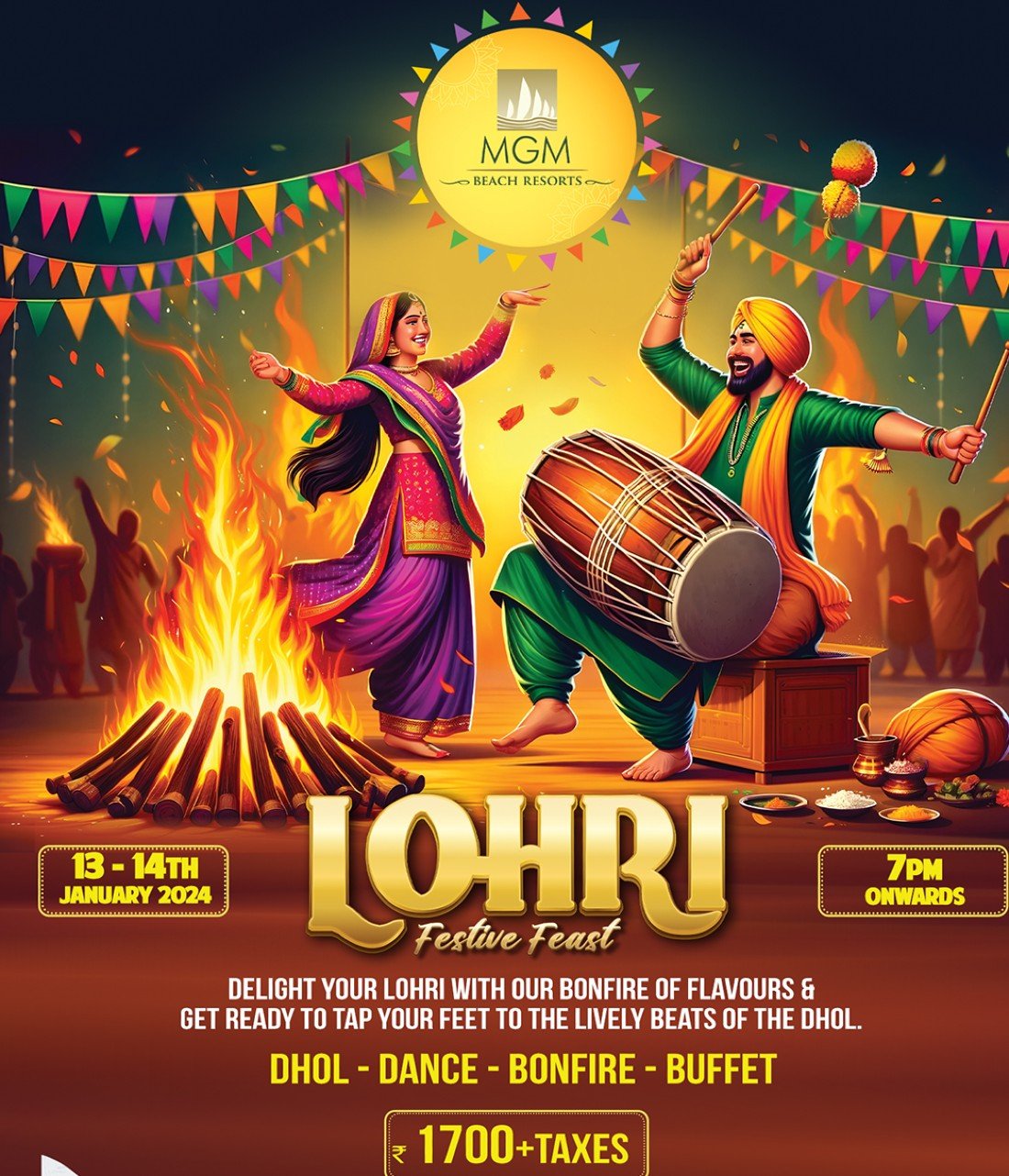 Lohri Festive Feast @ MGM Beach Resorts, MGM Beach Resorts, Chennai ...