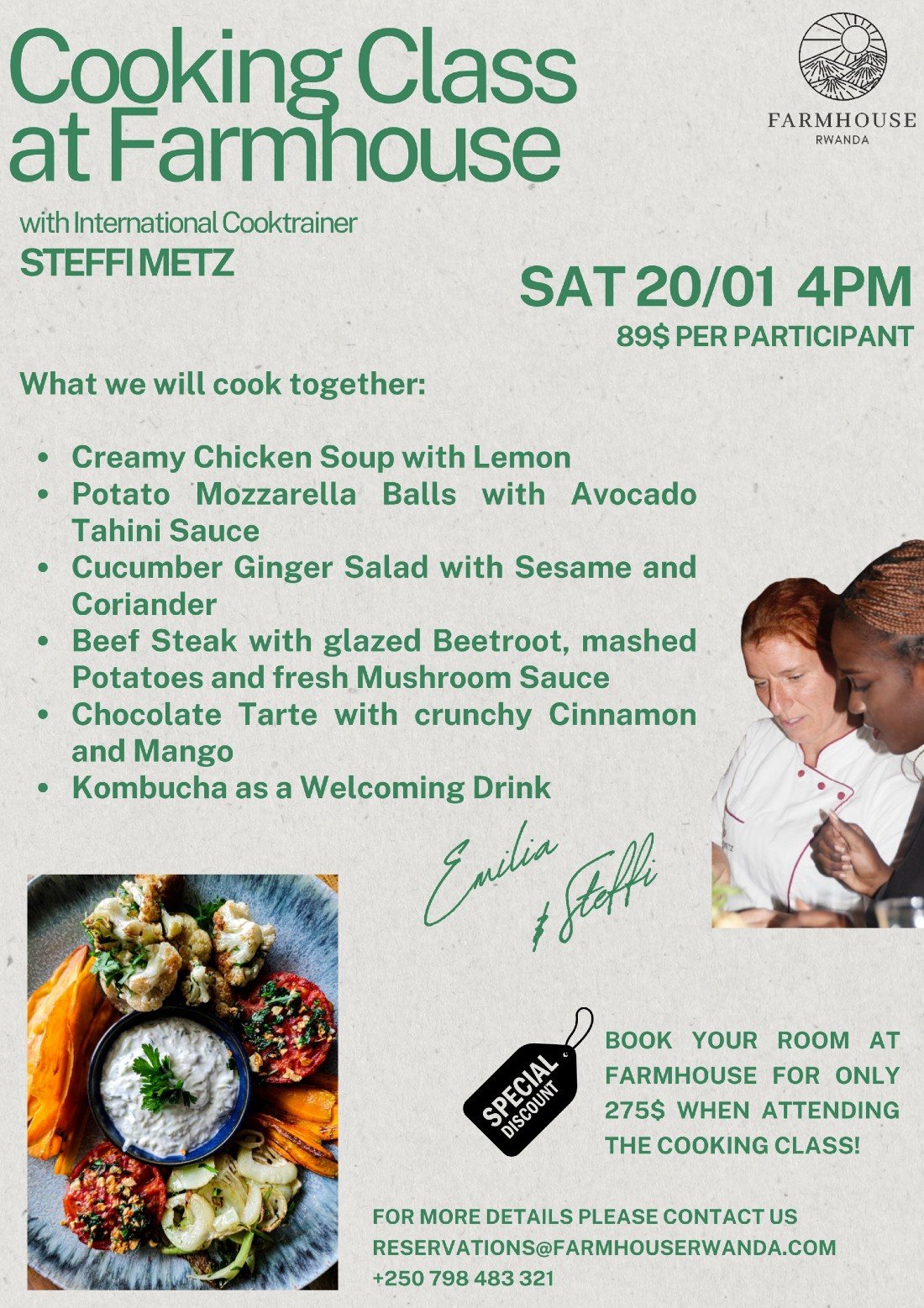 Cooking class Farmhouse Kinigi , Kagara, Kigali, 20 January 2024 ...