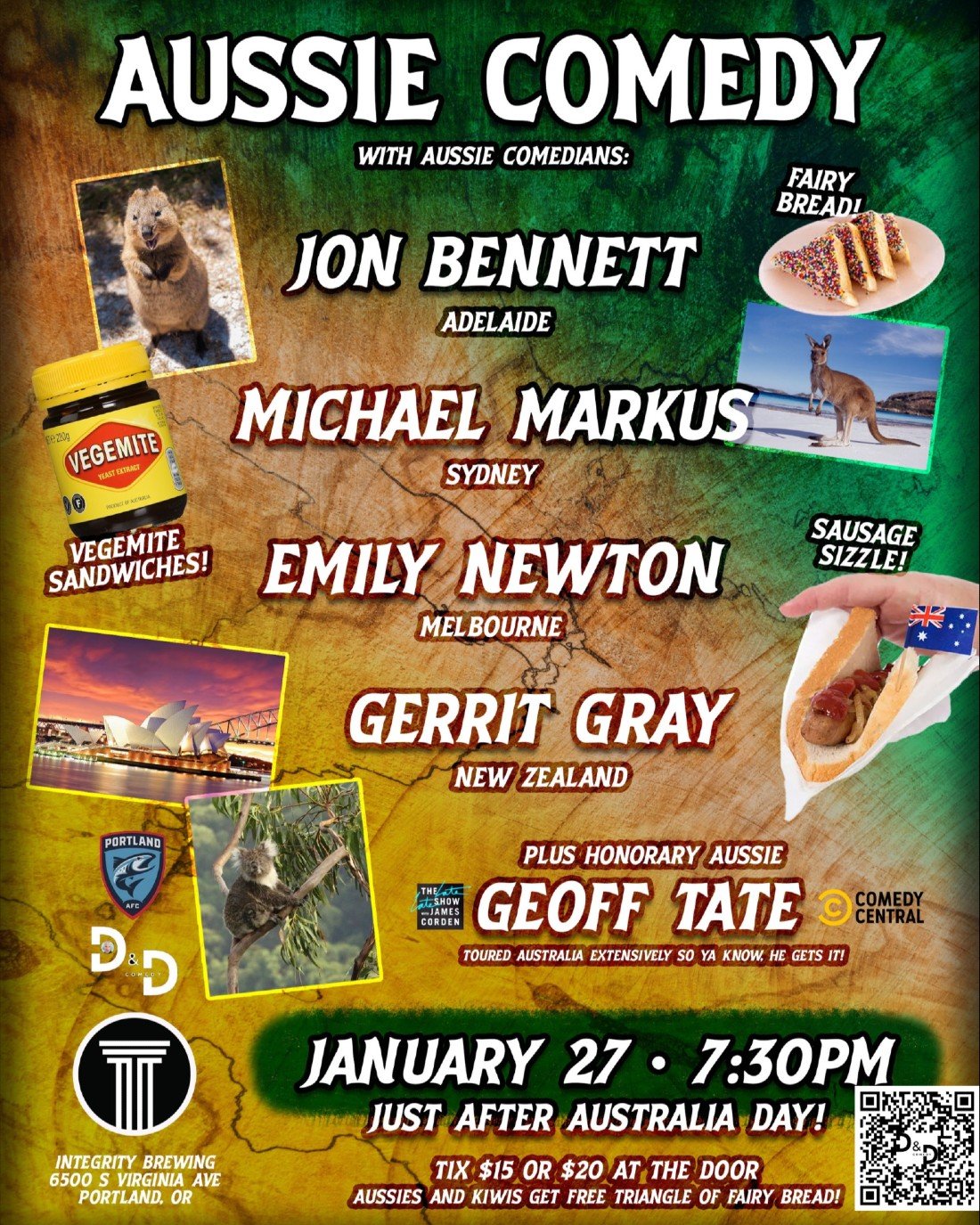 D&D Comedy Presents: Aussie Comedy Night, Integrity Beer Company ...