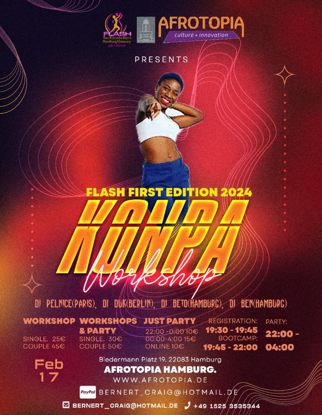 FLASH 2024 1st Edition Konpa Workshop After Party Kizomba & More., Afrtopia Biedermannplatz 19. ...