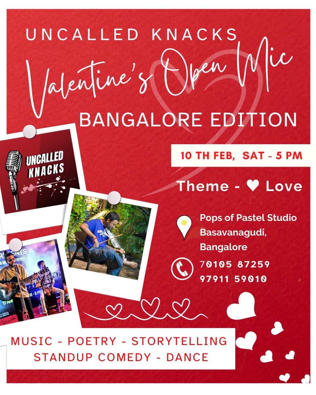 Valentines Open Mic Bangalore Edition By Uncalled Knacks Pops Of