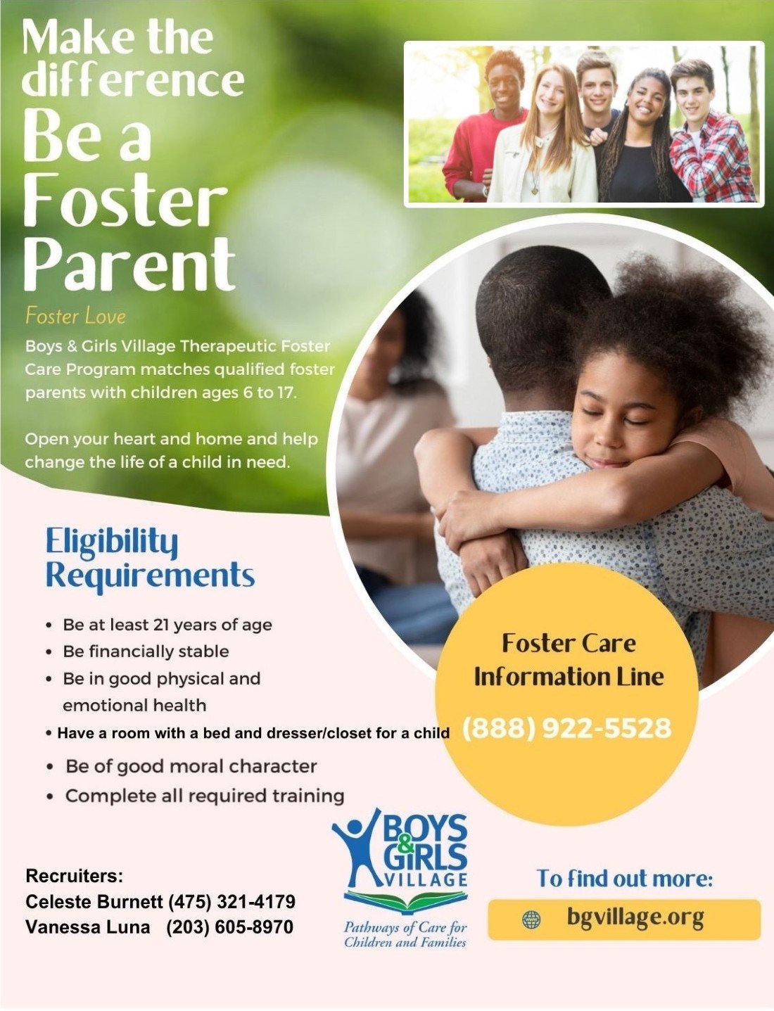 BECOME A FOSTER PARENT- INFORMATIONAL SESSION, Boys & Girls Village Inc ...