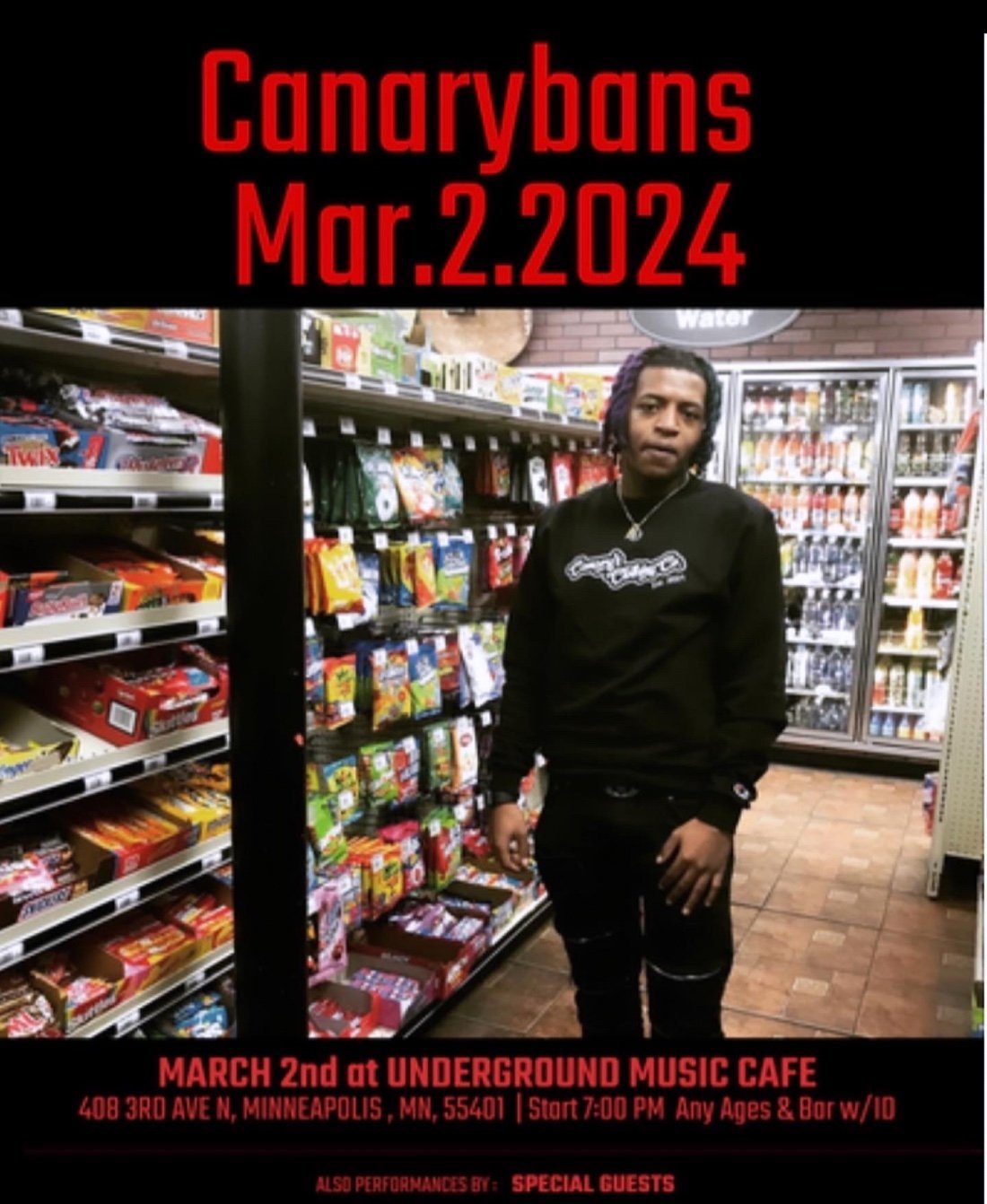 Canarybans & Guests, Underground Music Cafe, Minneapolis, 2 March to 3 ...