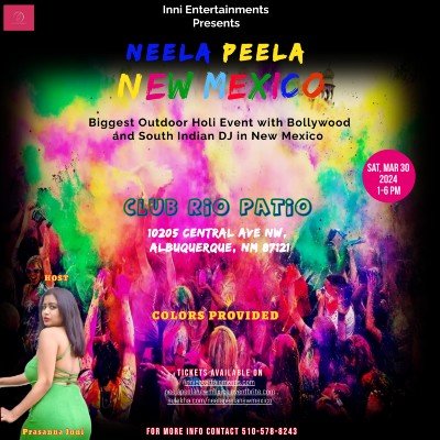 Neela Peela New Mexico Tickets, Club Rio, Albuquerque, March 30 2024 ...