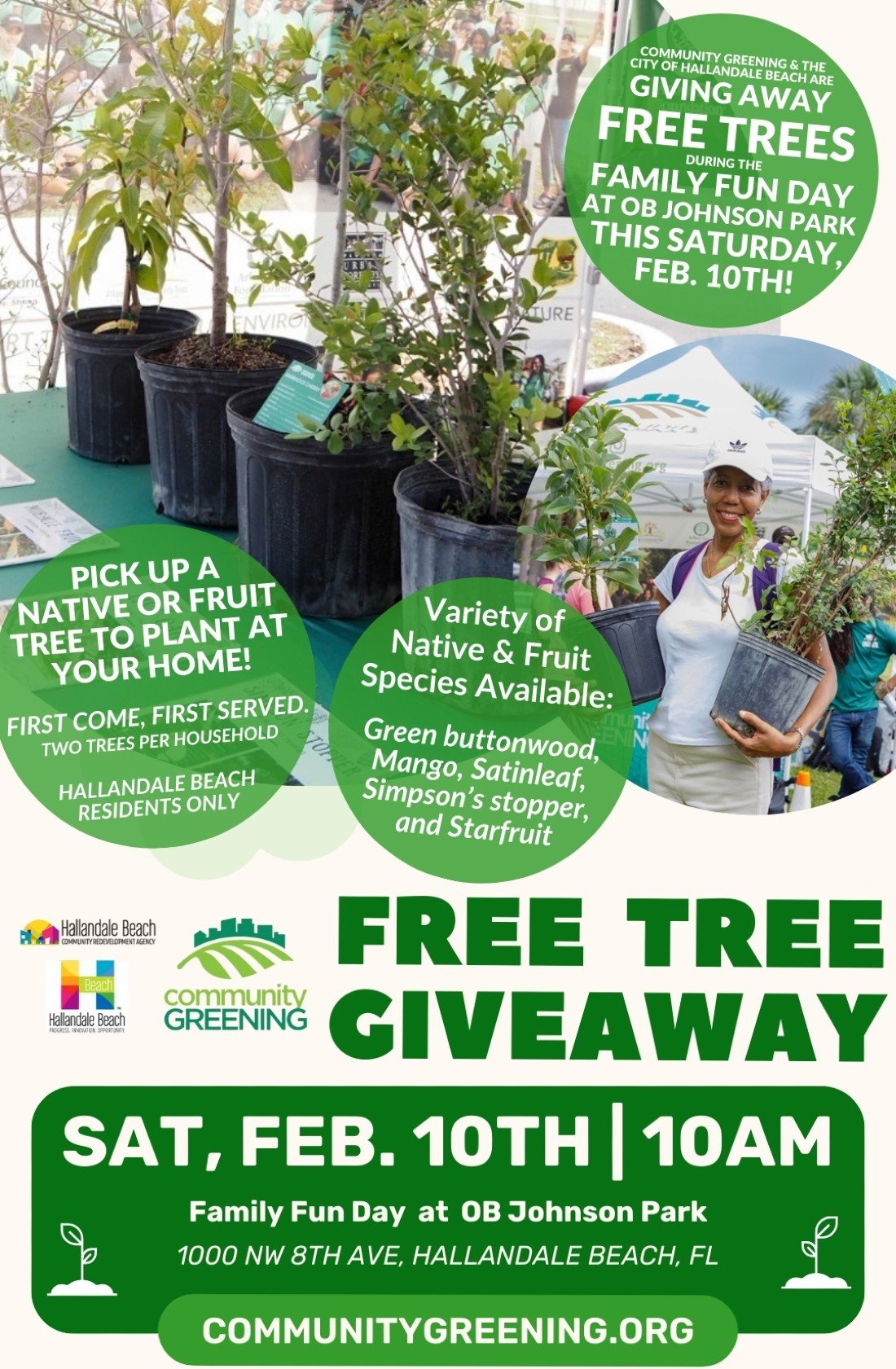 Hallandale Beach Free Tree Giveaway, OB Johnson Park, Hollywood, 10 ...