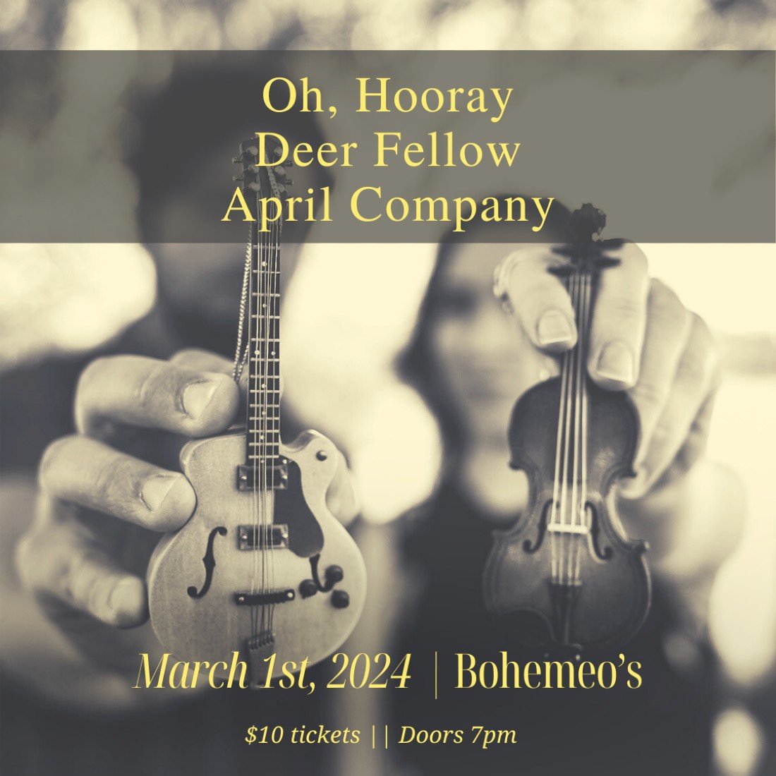 Oh, Hooray / Deer Fellow / April Company live at Bohemeos, Bohemeo's ...