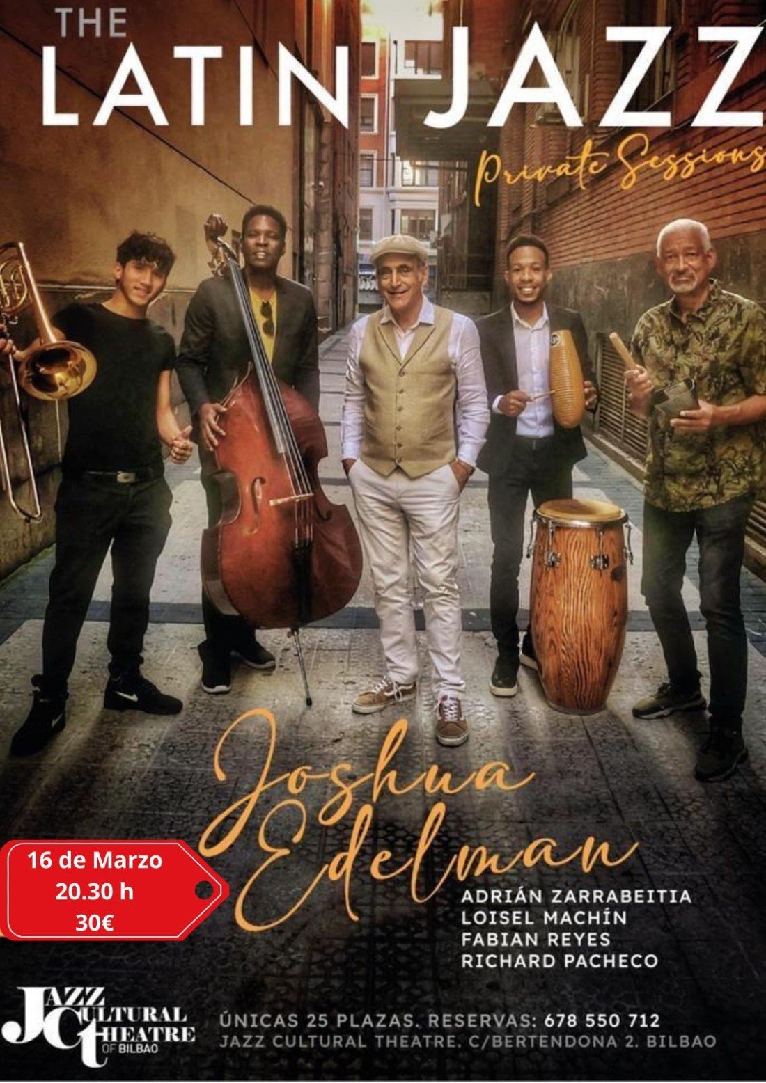 Latin Jazz Night Tickets, Jazz Cultural Theatre of Bilbao, March 16 ...