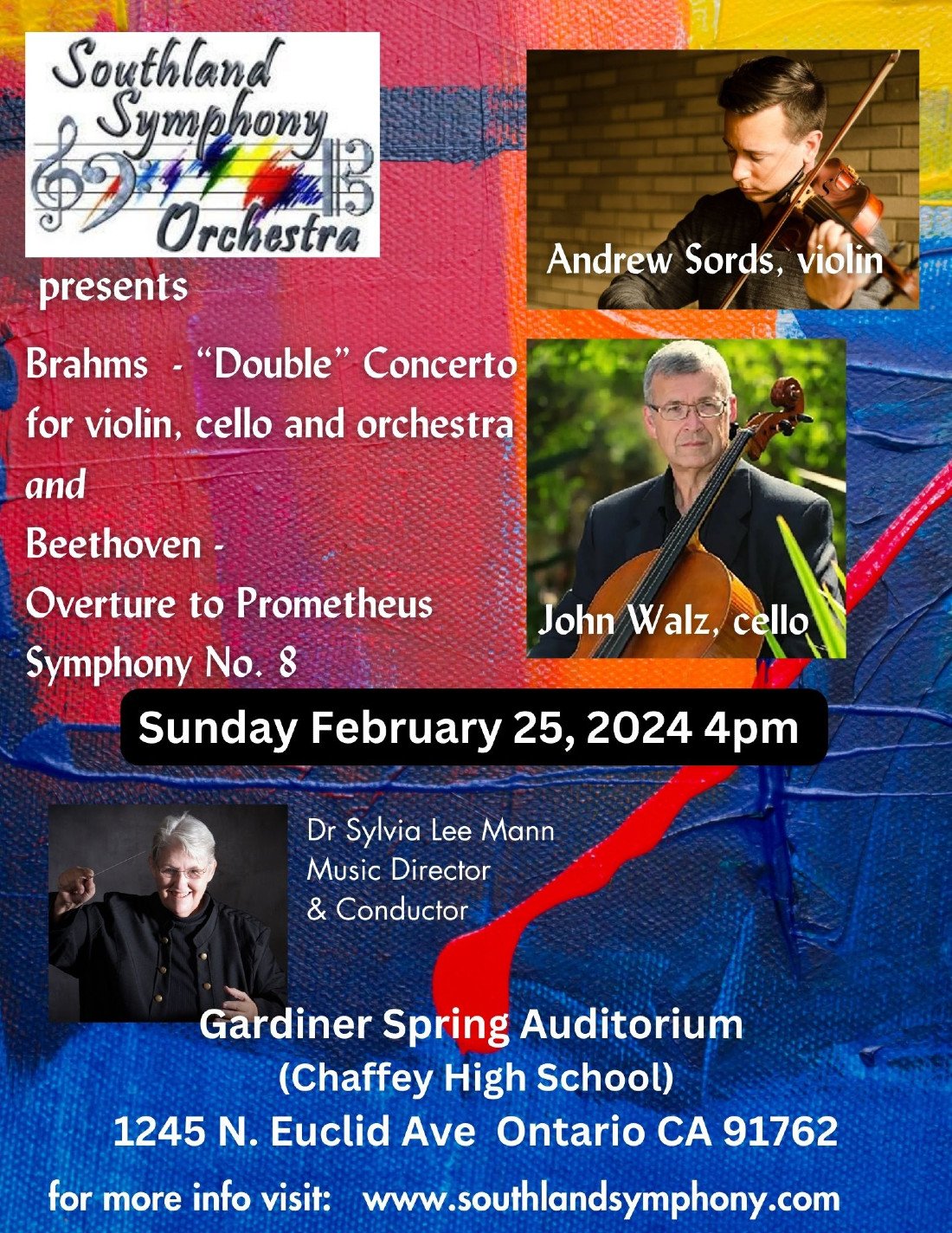 Brahms and Beethoven with Sords and Walz, Gardiner Spring Auditorium ...
