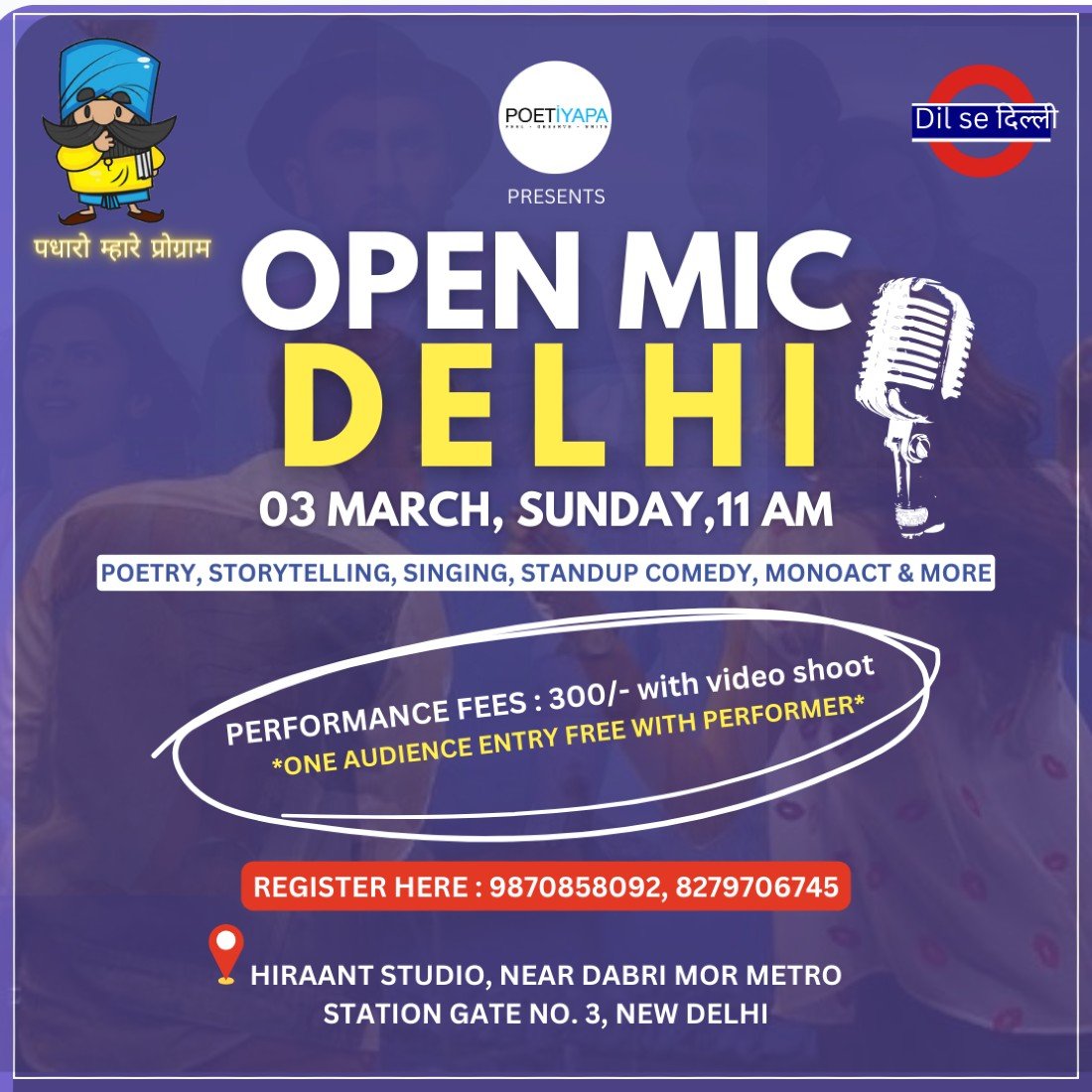 OPEN MIC IN DELHI - Poetry, Storytelling, Singing, Stand Up Comedy ...