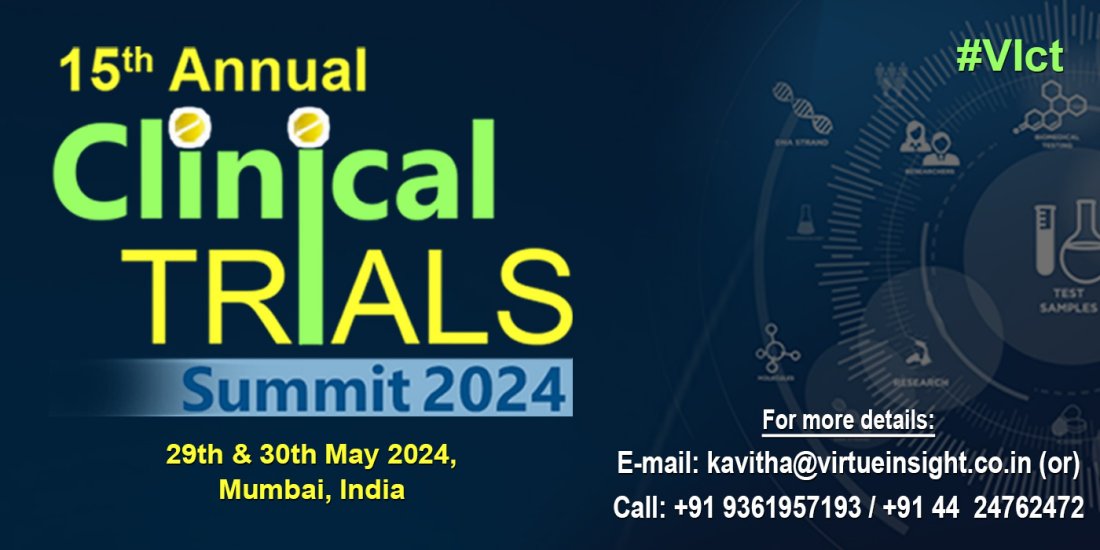 Clinical Trials Summit 2024, mumbai, 29 May to 30 May | AllEvents