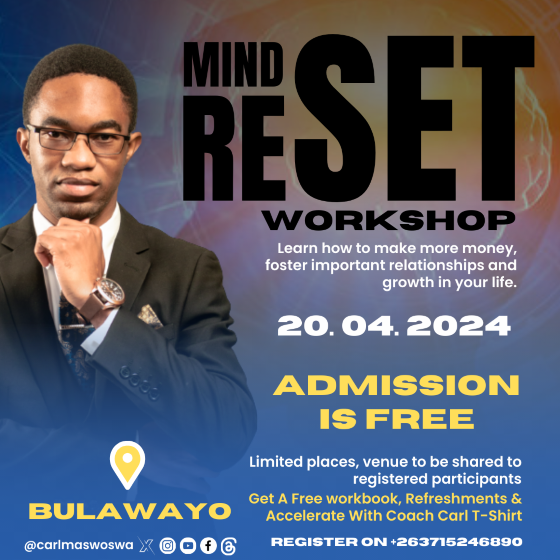 MINDRESET Workshop 2024, Bulawayo Zimbabwe, 20 April 2024 | AllEvents