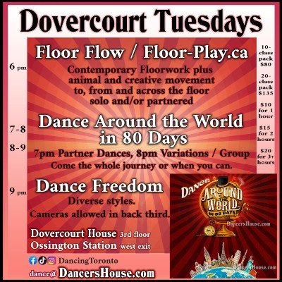 Dovercourt Tuesdays : Floor Flow + Dance Around the World in 80 Days ...