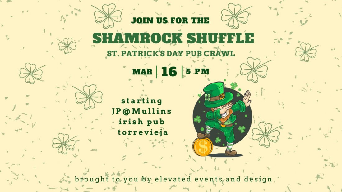 Shamrock Shuffle St. Patricks Day Pub Crawl, JP Mullins Irish Pub ...