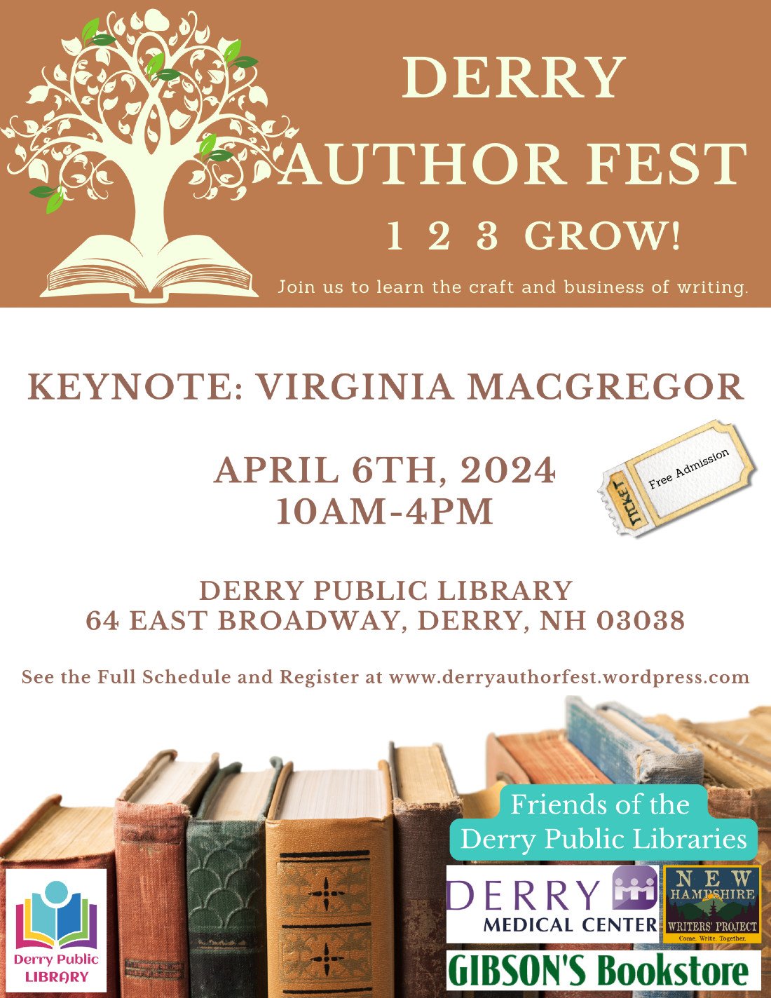 Derry Author Fest, Derry Public Library, 6 April 2024 | AllEvents