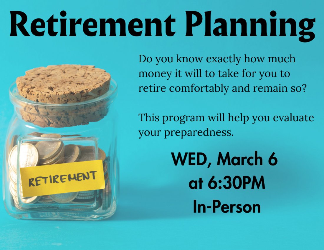 Retirement Planning Returns, Derry Public Library, 6 March 2024 ...