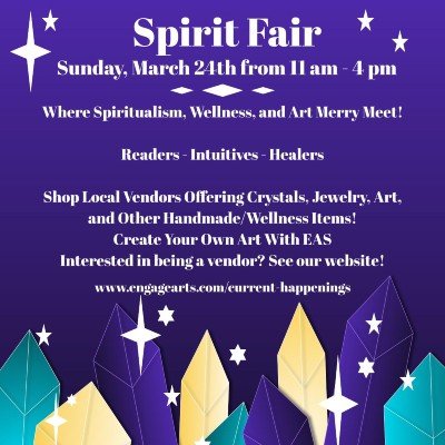 Engage Arts Spirit Fair Tickets, Engage Art Studio, Schwenksville ...
