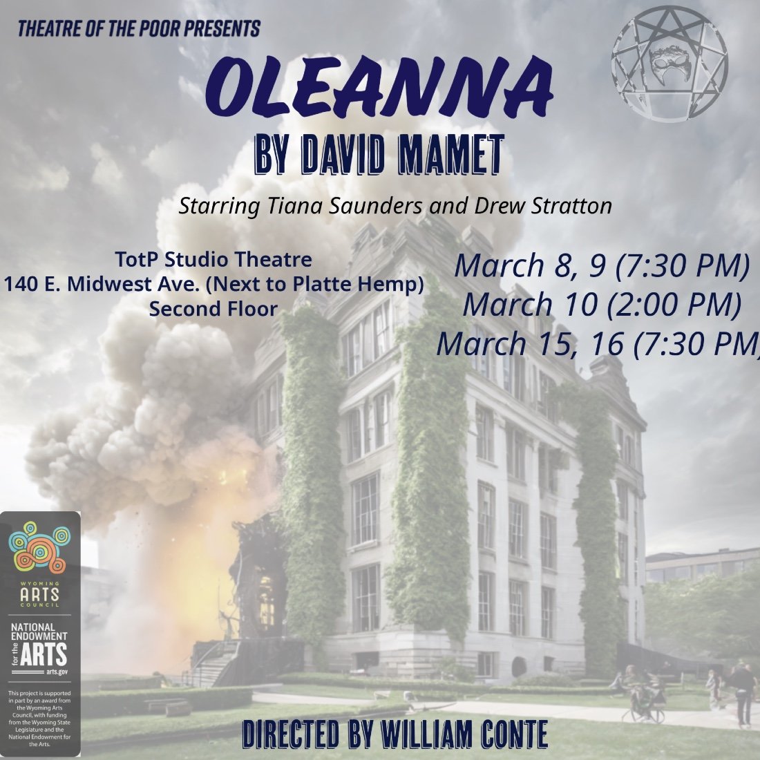 Oleanna: A Drama by David Mamet, TotP Studio Theatre, Casper | AllEvents